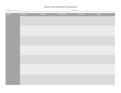 44 Editable Homeschool Schedule Templates [FREE]