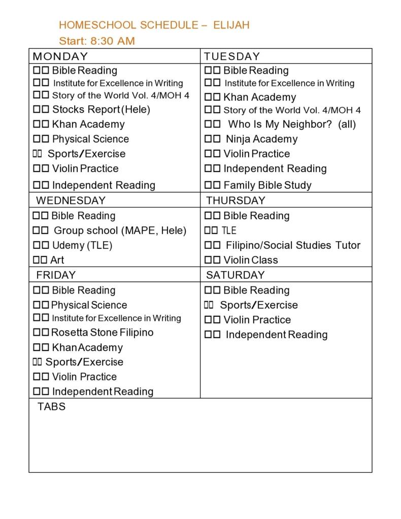 44 Editable Homeschool Schedule Templates [FREE]