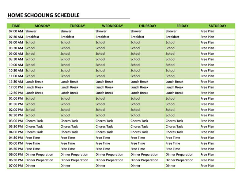 44 Editable Homeschool Schedule Templates [FREE]