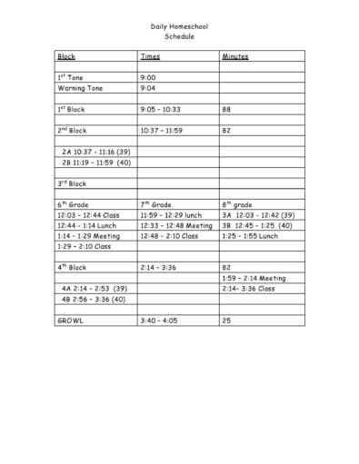 44 Editable Homeschool Schedule Templates [FREE]