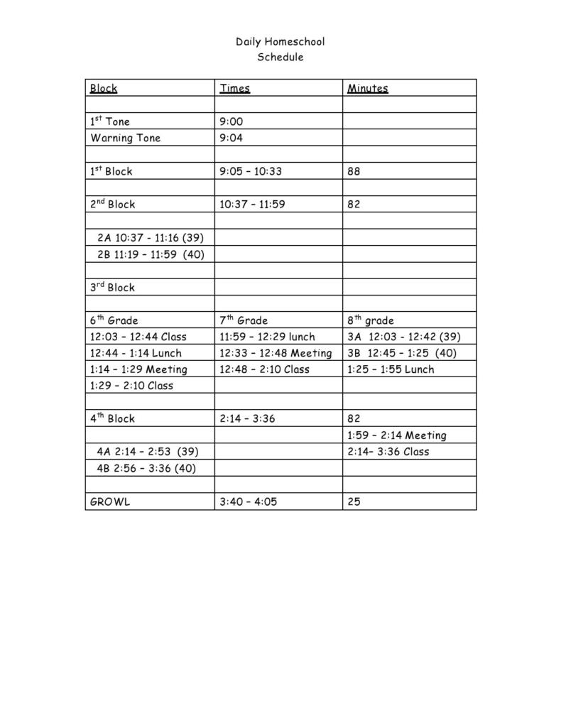 44 Editable Homeschool Schedule Templates [FREE]