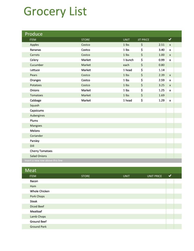 40 Best Master Grocery List Templates [Printable] ᐅ TemplateLab