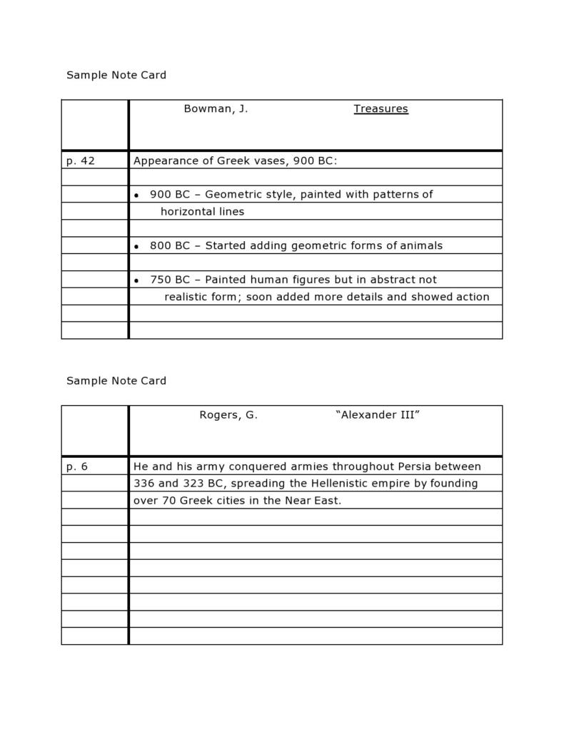 39 Simple Note Card Templates & Designs ᐅ TemplateLab