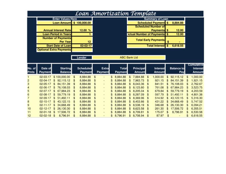 52 Free Payment Schedule Templates [Excel, Word] ᐅ TemplateLab