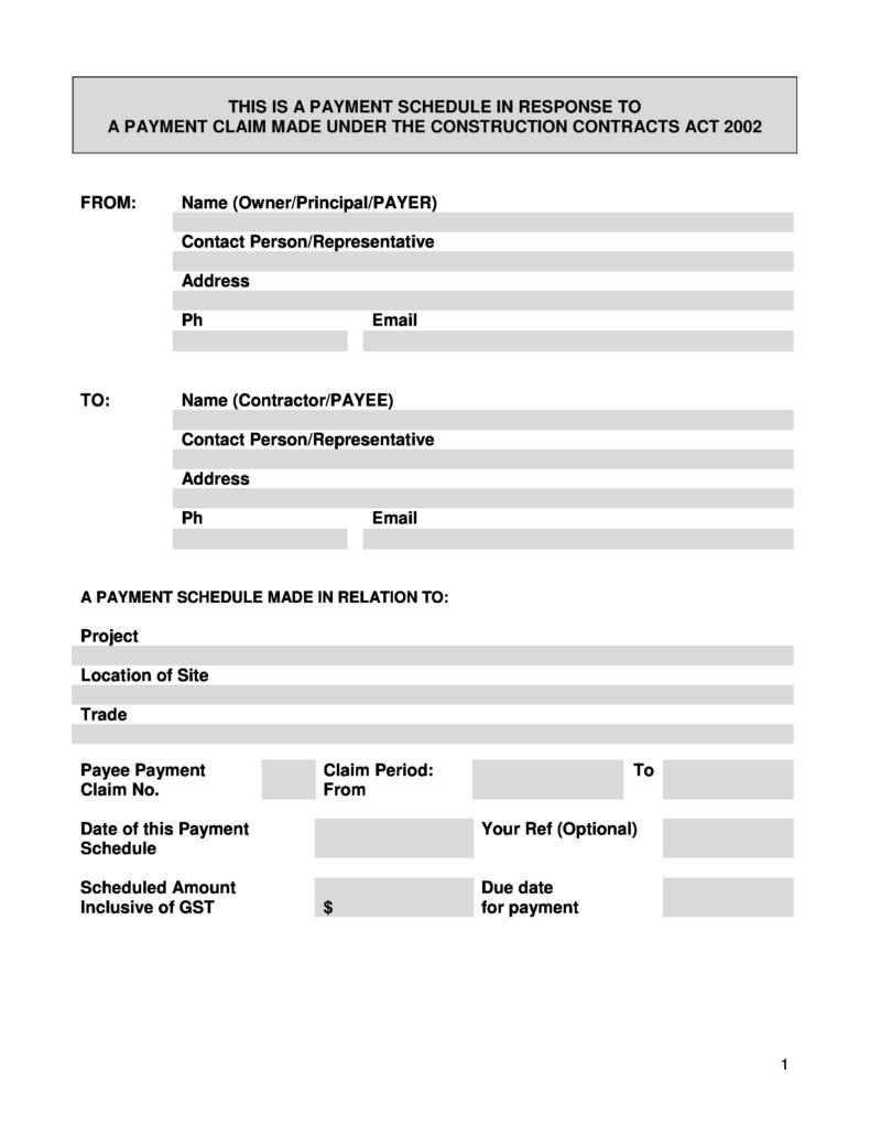 52 Free Payment Schedule Templates [Excel, Word] ᐅ TemplateLab