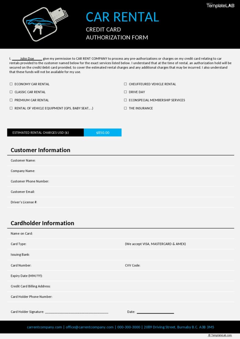 43 Credit Card Authorization Forms Templates {Ready-to-Use}