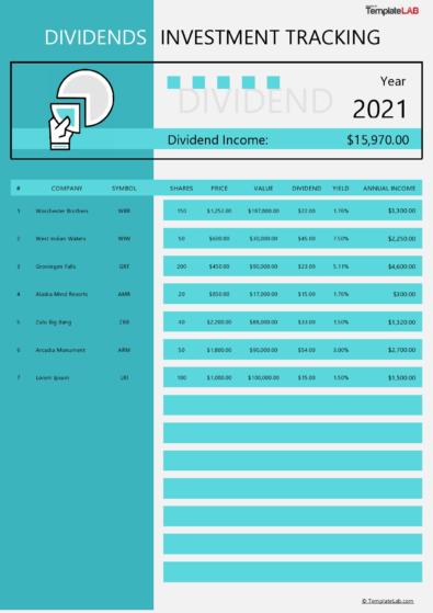 33 Free Investment Tracking Spreadsheets 💰 (Excel) ᐅ TemplateLab