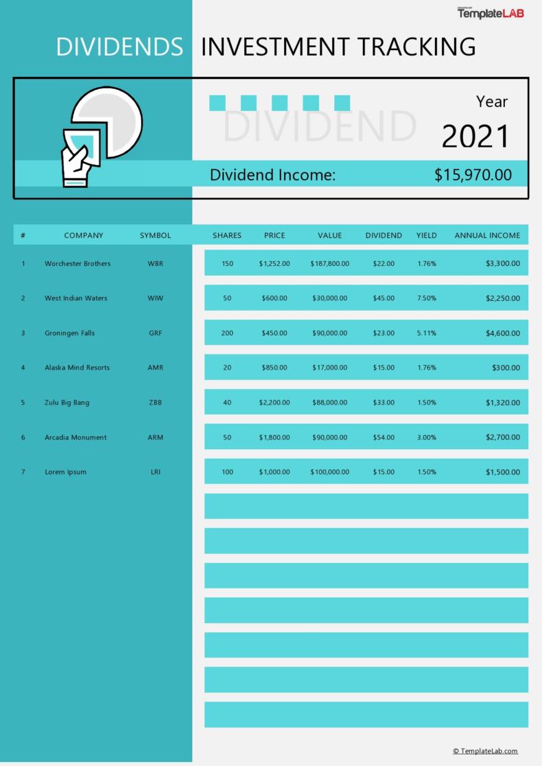 33 Free Investment Tracking Spreadsheets 💰 (Excel) ᐅ TemplateLab