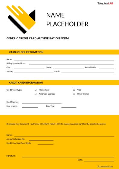 43 Credit Card Authorization Forms Templates {Ready-to-Use}
