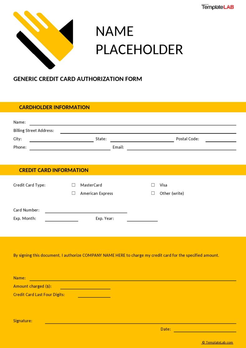 43 Credit Card Authorization Forms Templates {Ready-to-Use}