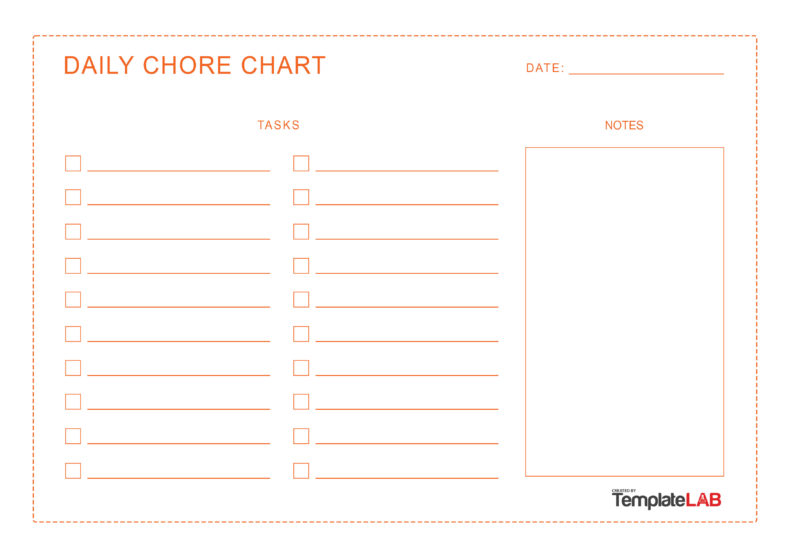 23 FREE Chore Chart Templates for Kids ᐅ TemplateLab