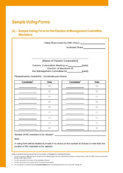 47 Free Voting Ballot Templates [Word, PDF] ᐅ TemplateLab