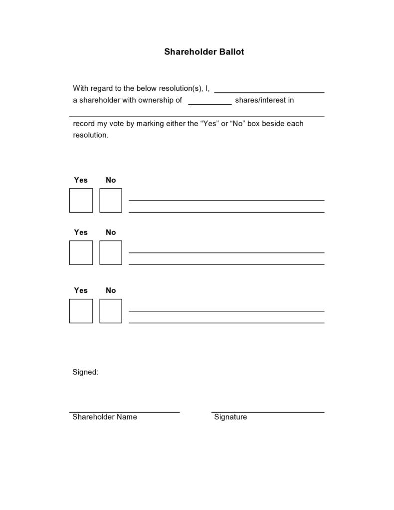 47 Free Voting Ballot Templates [Word, PDF] ᐅ TemplateLab