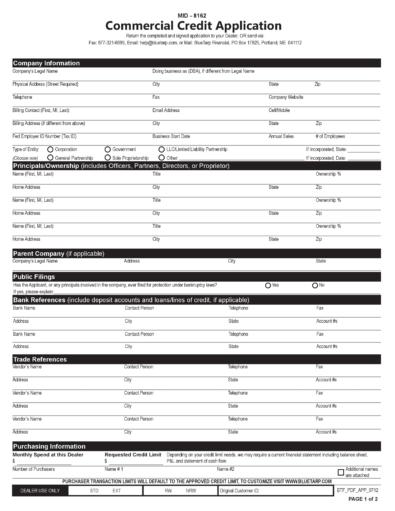 48 Blank Business Credit Application Templates (100% FREE)