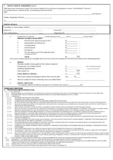 38 Free Car Rental Agreements [& Forms] ᐅ TemplateLab