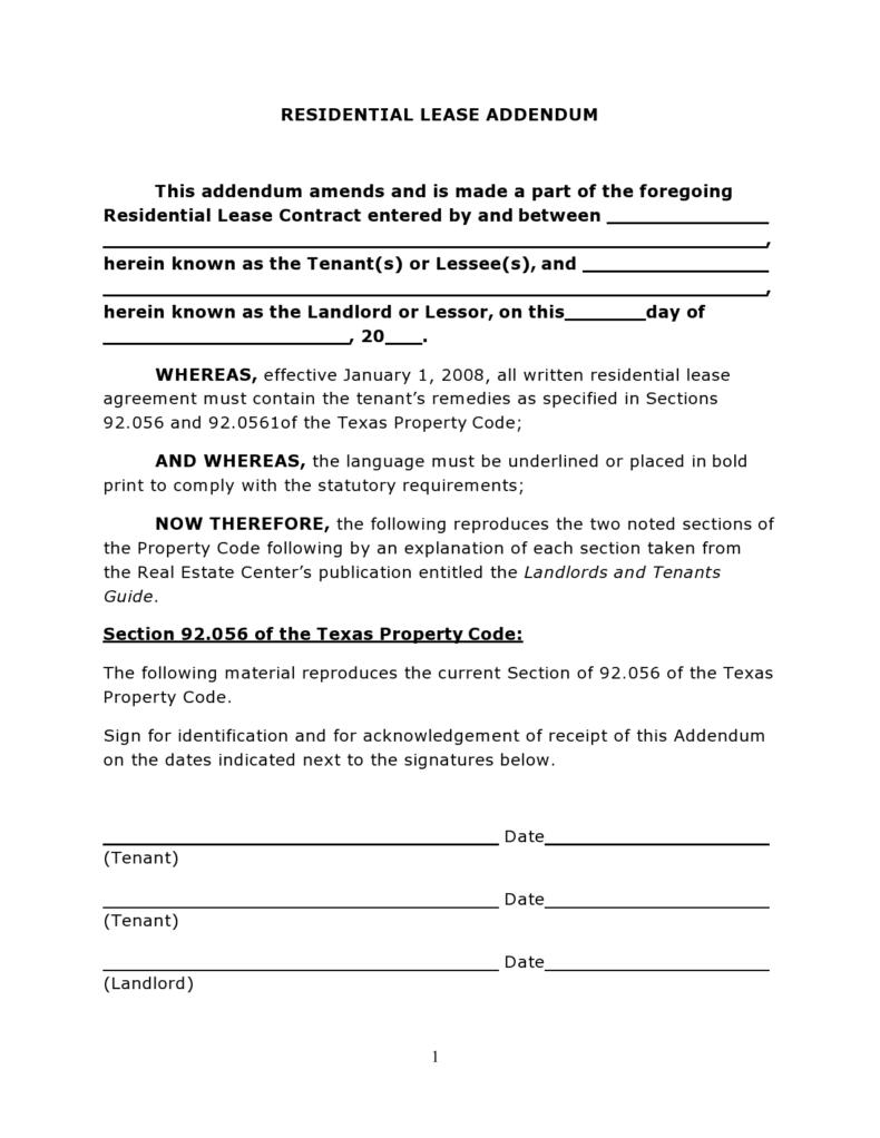 43 Best Lease Extension Addendum (+ Renewal Agreements)