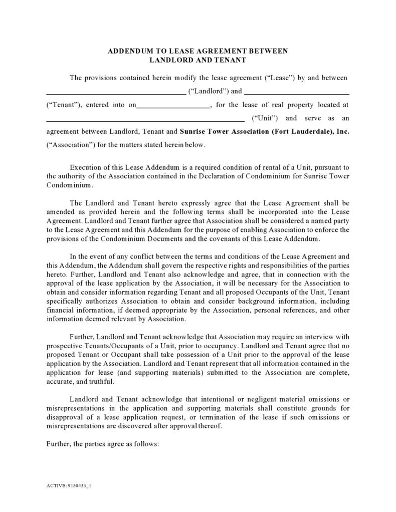 43 Best Lease Extension Addendum (+ Renewal Agreements)