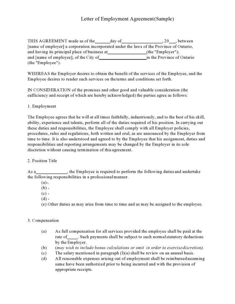 41 Perfect Letter of Agreement Templates ᐅ TemplateLab