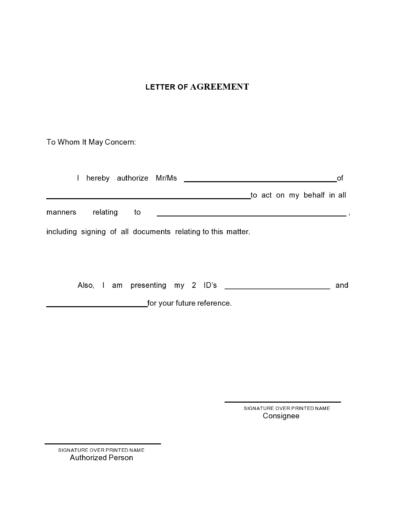 41 Perfect Letter of Agreement Templates ᐅ TemplateLab