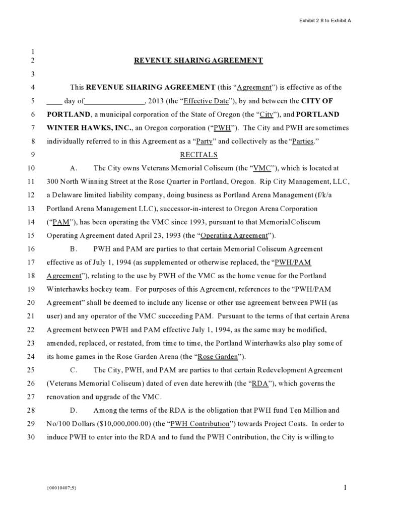 37 Free Profit Sharing Agreements (Word, PDF) ᐅ TemplateLab