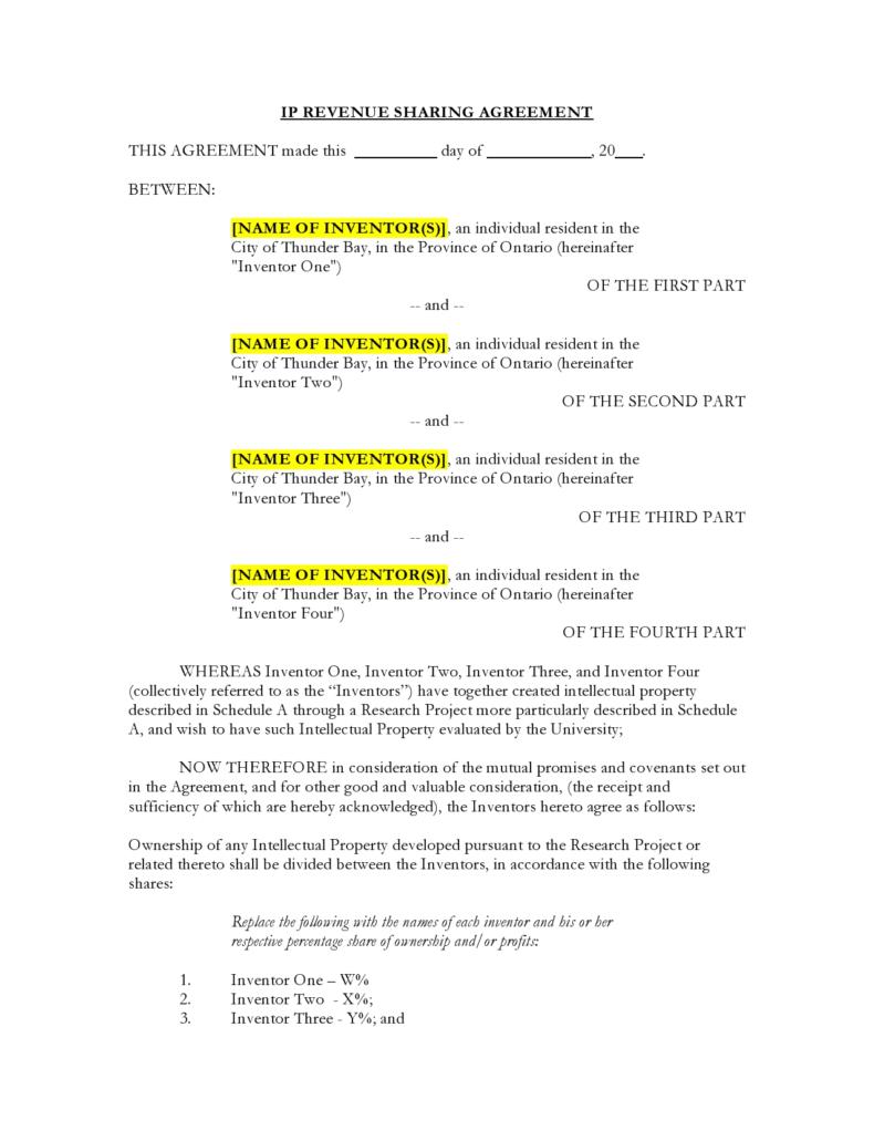 37 Free Profit Sharing Agreements (Word, PDF) ᐅ TemplateLab