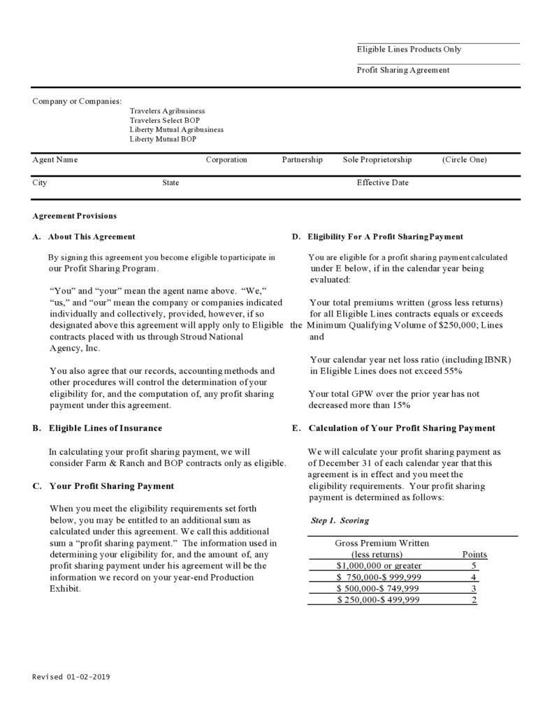 37 Free Profit Sharing Agreements (Word, PDF) ᐅ TemplateLab