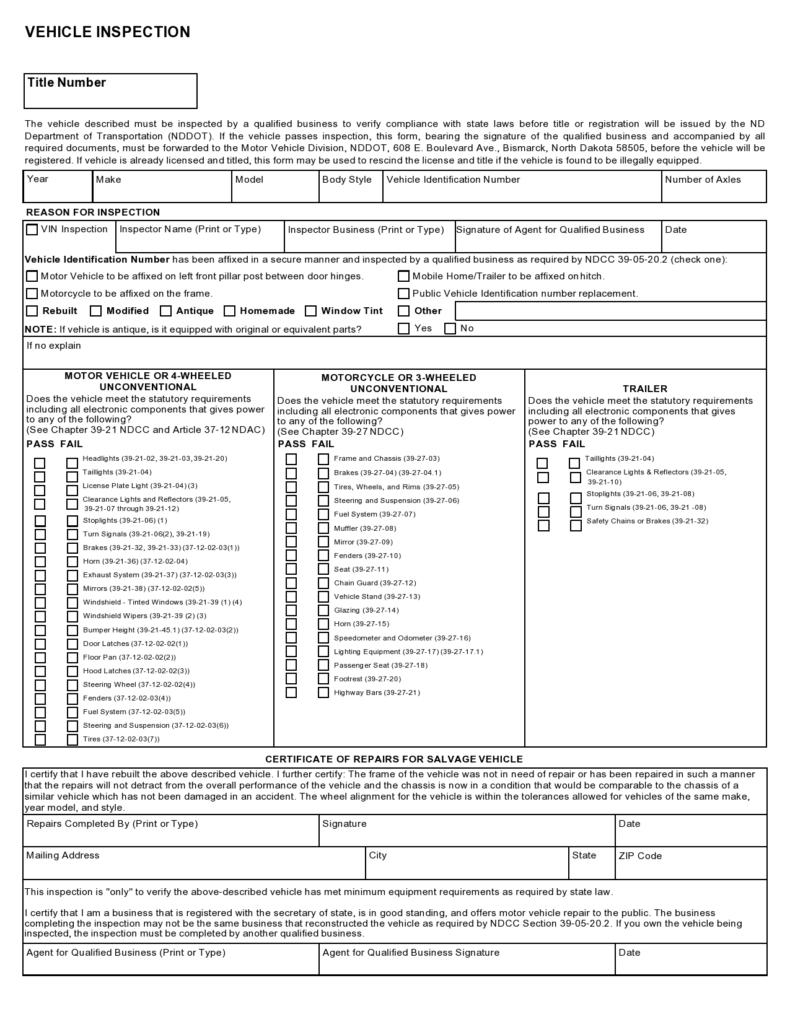 39 Best Vehicle Inspection Forms (Lyft, Uber, etc.) ᐅ TemplateLab