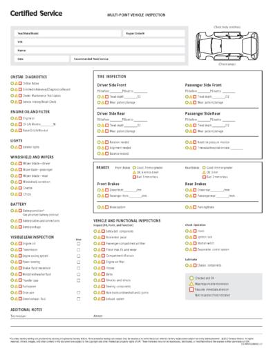 39 Best Vehicle Inspection Forms (Lyft, Uber, etc.) ᐅ TemplateLab