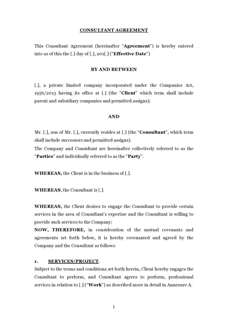 48 Simple Consulting Contract Templates (100% Free)