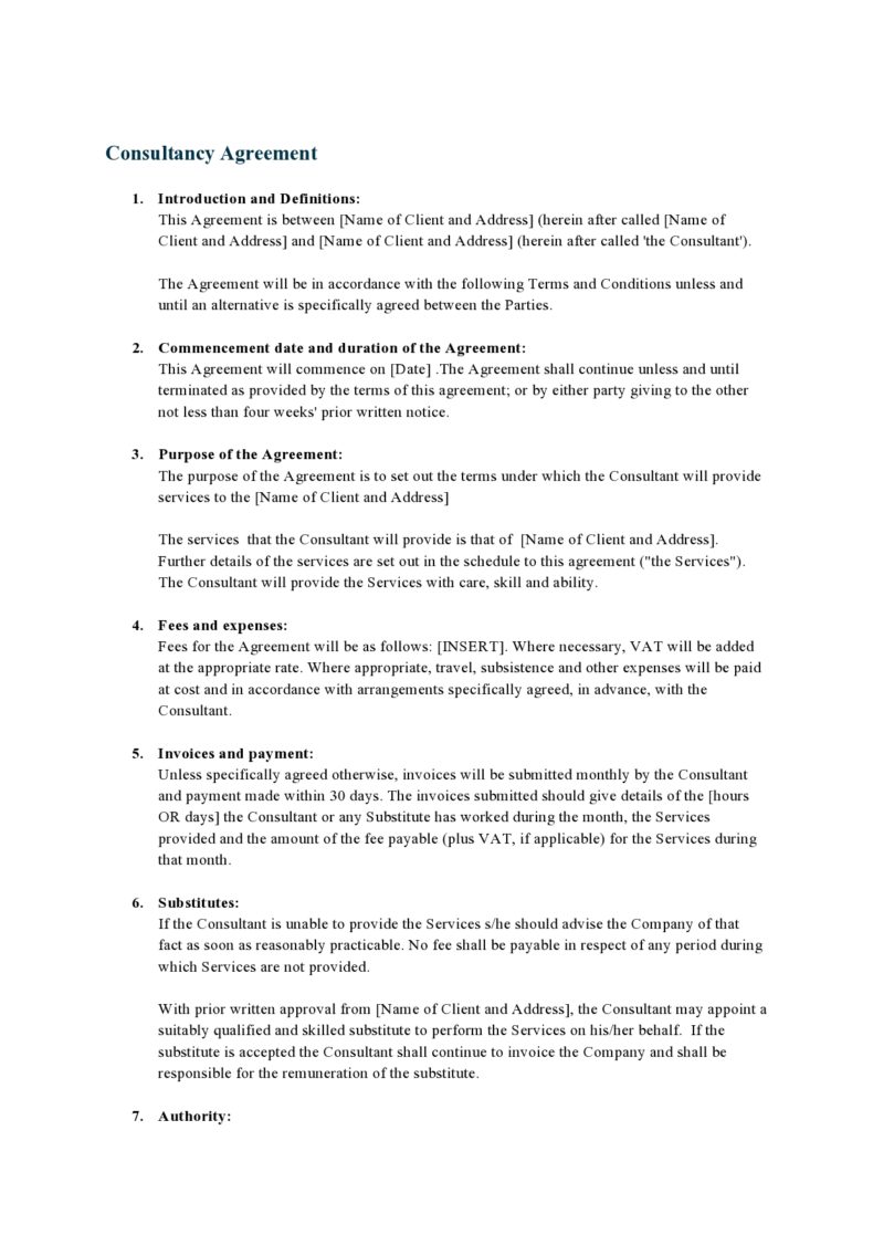 48 Simple Consulting Contract Templates (100% Free)