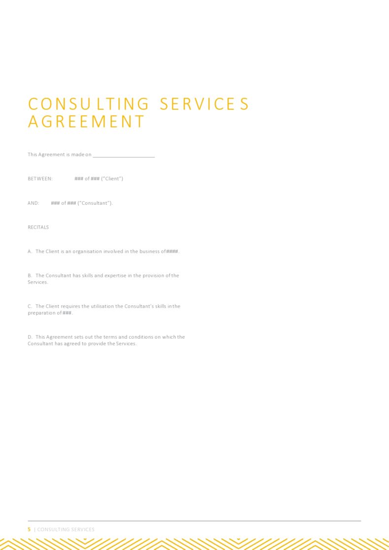 48 Simple Consulting Contract Templates (100% Free)