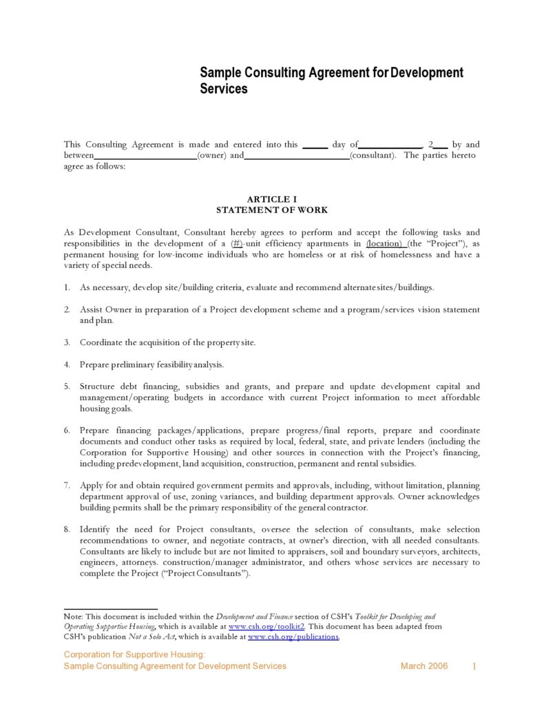 48 Simple Consulting Contract Templates (100% Free)