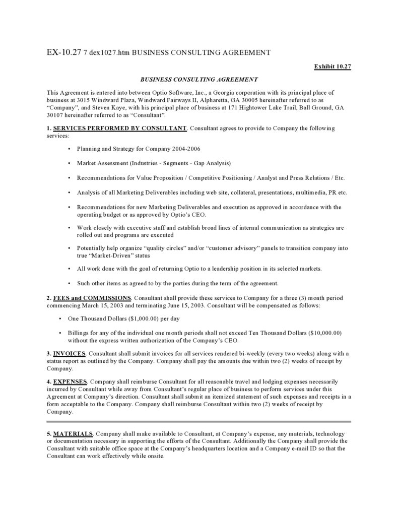 48 Simple Consulting Contract Templates (100% Free)