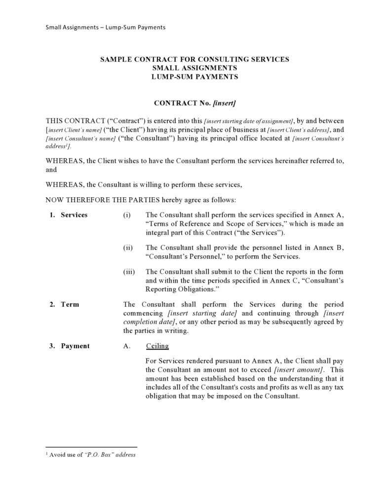 48 Simple Consulting Contract Templates (100% Free)