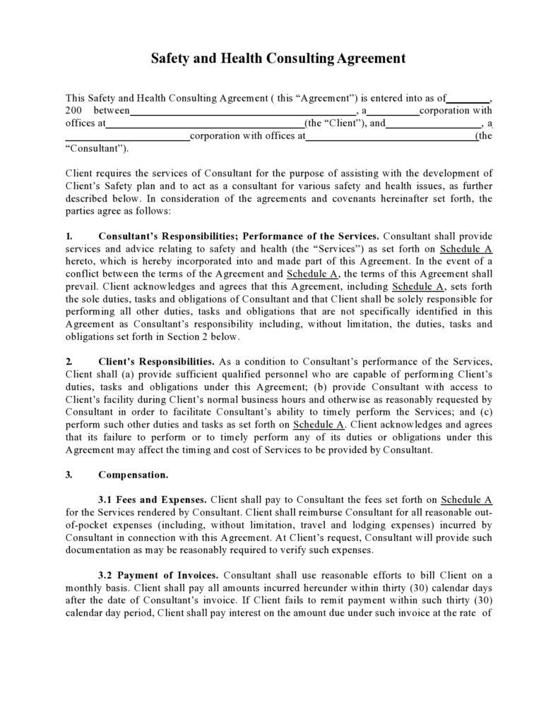 48 Simple Consulting Contract Templates (100% Free)