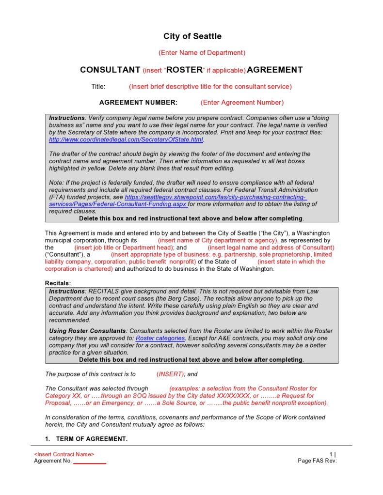 48 Simple Consulting Contract Templates (100% Free)