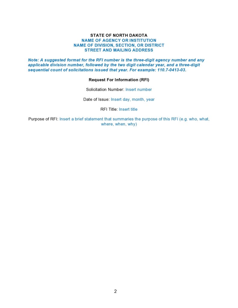 45 FREE Request For Information (RFI) Templates & Forms