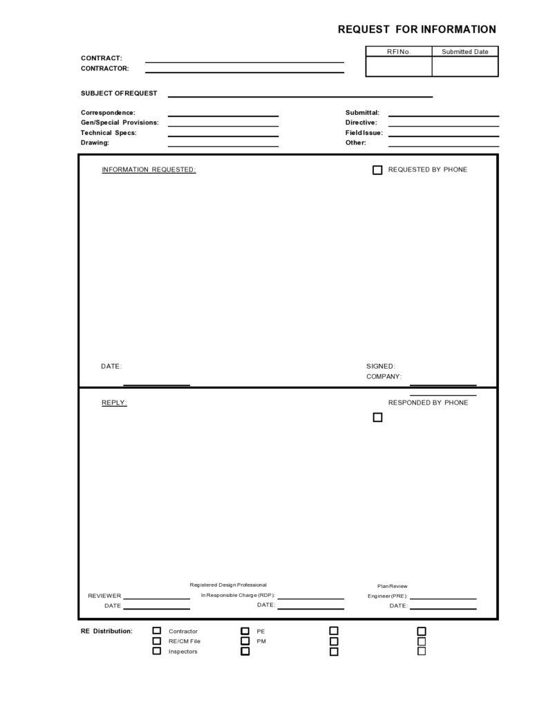 45 FREE Request For Information (RFI) Templates & Forms