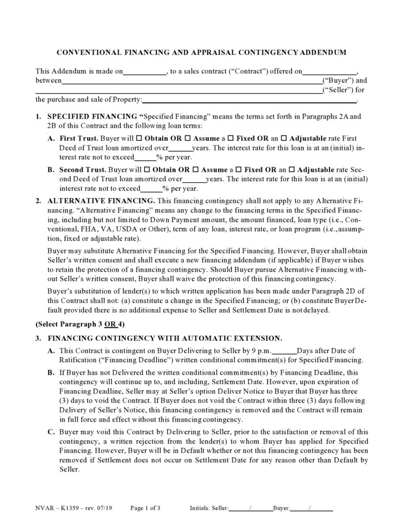 43 Seller Financing Addendum Samples [Free] ᐅ TemplateLab