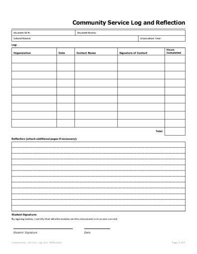 56 Blank Volunteer Hours Log Templates (Excel & Word)