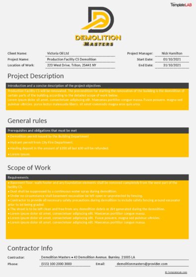 40 Ready-to-use Scope of Work Templates & Examples