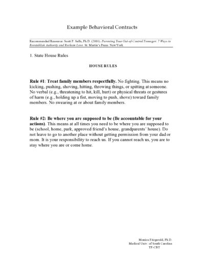 41 Effective Behavior Contract Templates (+Examples) ᐅ TemplateLab