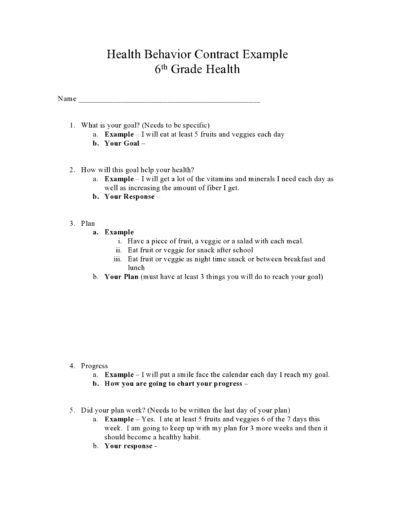 41 Effective Behavior Contract Templates (+Examples) ᐅ TemplateLab