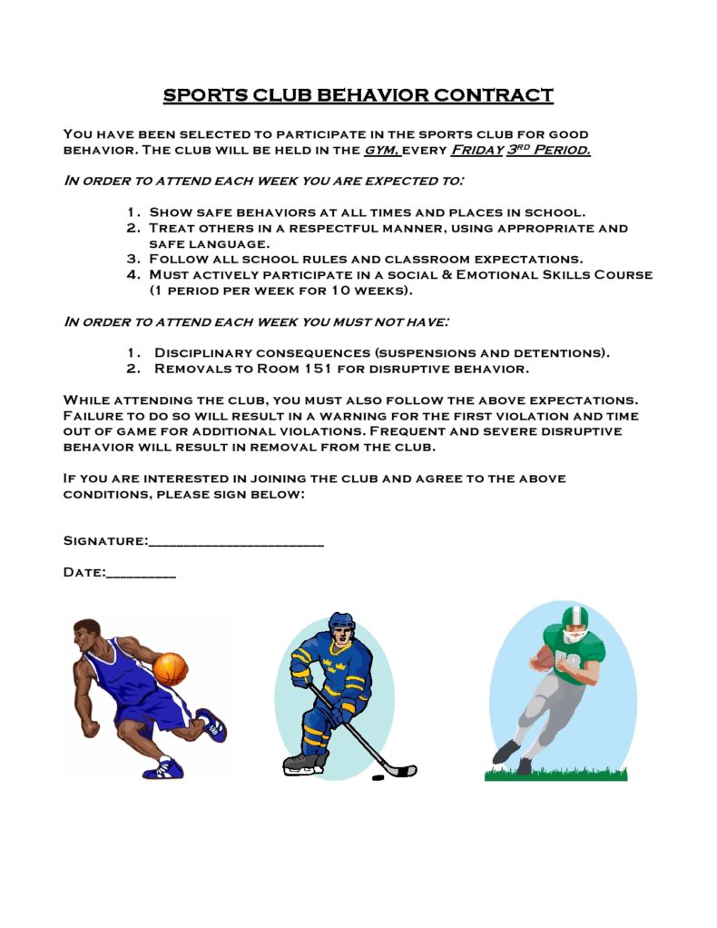 41 Effective Behavior Contract Templates (+Examples) ᐅ TemplateLab