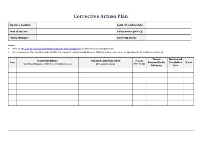44 Best Corrective Action Plan Templates (Word / Excel)