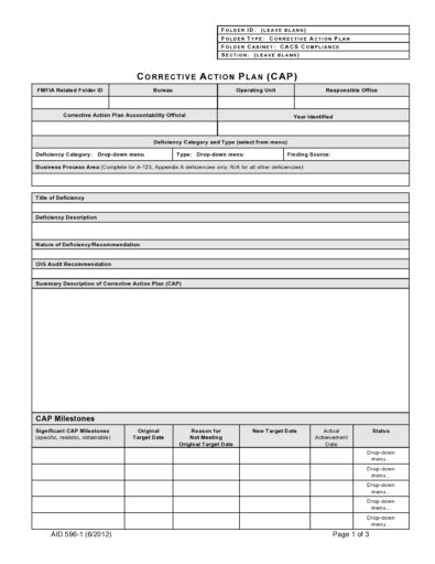 44 Best Corrective Action Plan Templates (Word / Excel)