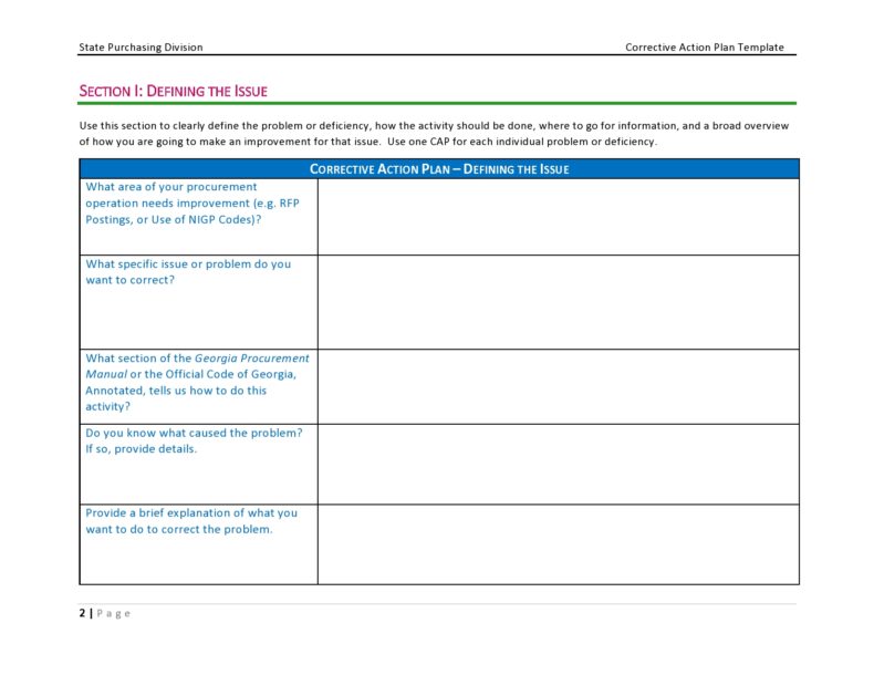 44 Best Corrective Action Plan Templates (Word / Excel)