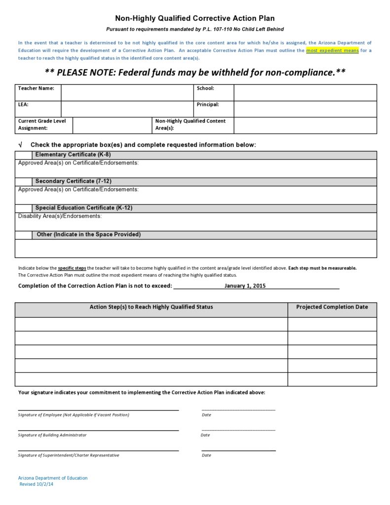 44 Best Corrective Action Plan Templates (Word / Excel)