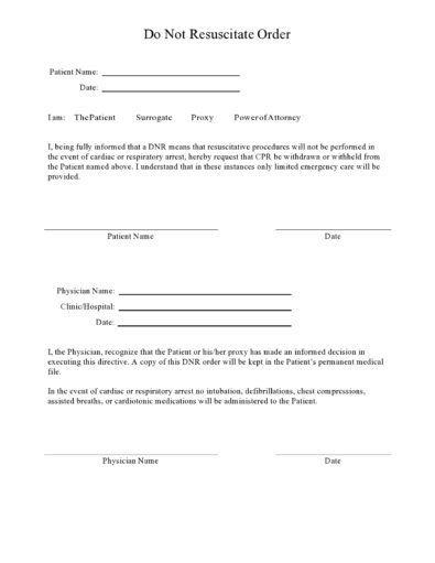 43 Printable Do Not Resuscitate Forms (All States) ᐅ TemplateLab