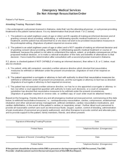 43 Printable Do Not Resuscitate Forms (All States) ᐅ TemplateLab